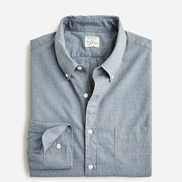 J. Crew | Shirts | J Crew Smoky Slate Slim Secret Wash Organic Cotton Poplin Shirt | Poshmark